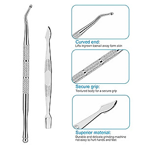 Nail Clipper for Ingrown and Thick Nail, Stainless Steel Sharp Curved Blades & Anti-Slip Handle, Professional Nail Cutter for Men, Women and Seniors (Red),10-in-1