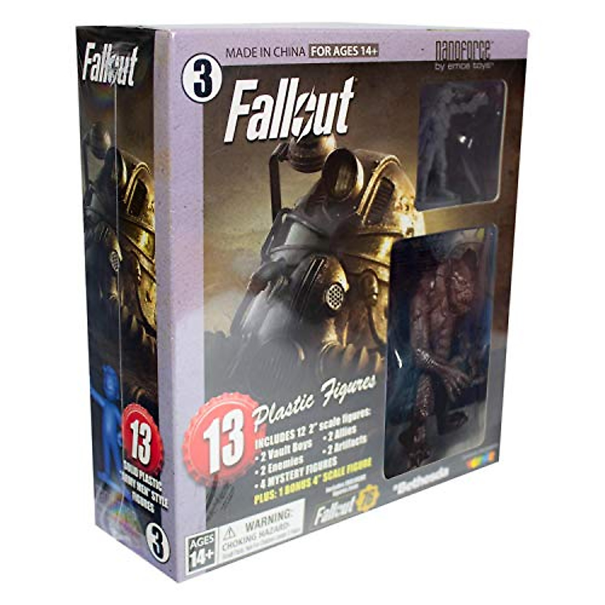Toynk Fallout Nanoforce Series 1 Army Builder Figure Collection - Boxed Volume 3 | Vault Boy | Power Armor | Deathclaw | Special Edition Collectible Gaming Figures |