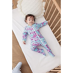 UNIFACO Baby Girl Sleepers Footed Pajamas 0-3 Months Infant One Piece Footie Romper Toddler Mermaid Outfit