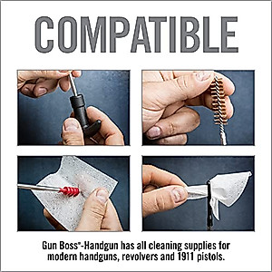 Real Avid Handgun Cleaning Kit: All in One 13 Piece Pistol Cleaning Kit With Cleaning Rod, Bore Brushes, Gun Cleaning Jags & Gun Cleaning Patches For .22 .357 9MM .38 .40 .44 & .45 Caliber Handguns