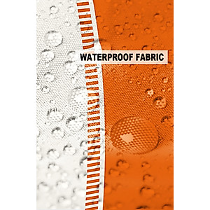 Outdoor Waterproof Throw Pillow Covers 20 x 12 Inches Set of 2 Orange White Stripes Minimalist Simple Pattern Decorative Cushion Cover Pillowcase for Garden Patio Tent Beach Livingroom Sofa Couch