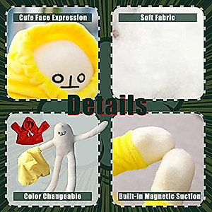 Plush Banana Man Doll, Weird Plush Banana Stuffed Animals Doll with Magnet, Creative Stuffed Toy Funny Changeable Plush Pillow Decompression Toy Gifts for Kids Christmas Birthday Party (16 inch)