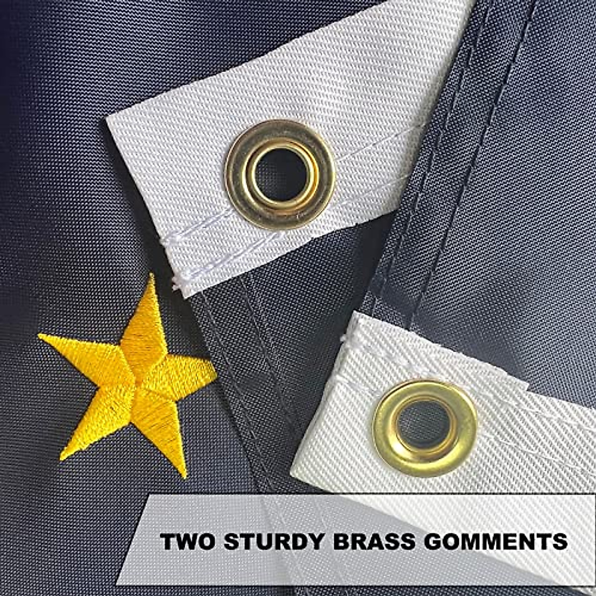 AZCOVER Alaska Flag - 12x18 Inch, Embroidered Stars, Outdoor with 2 Brass Grommets