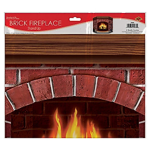 Brick Fireplace Stand-Up Party Accessory (1 count) (1/Pkg)