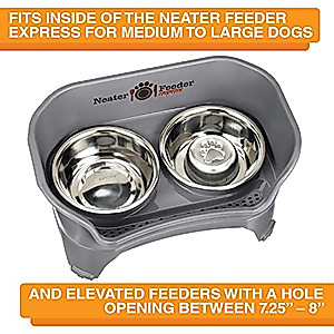 Neater Pet Brands Stainless Steel Slow Feed Bowl (3 Cup) - Fits in Large Neater Feeders and Most 2 Quart Feeders