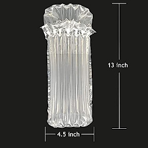 Wine Bottle Travel Protector Bags, Monkkino 8 Packs Inflatable Bubble Cushion Wrap, Safety Choice for Glass Bottles in Transport with Luggage, Air Filled Packaging Sleeves with Reusable Pump