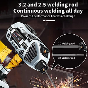 KERUIDEER Portable Welding Machine 110v welding machine small copper electrodes for spot welding machine 4 in 1 welding machine（Grey）