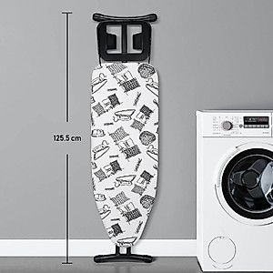 Duwee 12"x36" Ironing Board with Heat Resistant Cover and Thicken Felt Pad, Heavy Sturdy Legs