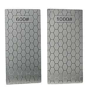 Jewboer 4 Pieces Diamond Sharpening Stone Set,Diamond Lapping Plate Coarse/Medium/Fine Grit Sharpener,400/600/1000/1200 Grit