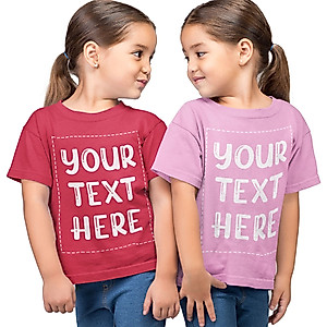 Personalized Shirts for Children, Custom T Shirt for Kids, Boys Custom Tshirt Girls Front & Back Printing White
