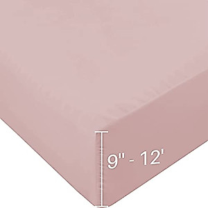 Mohap Bed Sheet Set 4 Piece Bedding Double Brushed Microfiber Soft Bedding Easy Care Full Pink