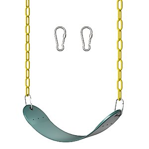 AGPTEK EVA Soft Plastic Swing Set, Seat with 66 Inch Heavy-Duty Rust-Resistant Chains, Suitable for Kids and Adults up to 250 lbs for Outdoors, Playground, Jungle & Gym