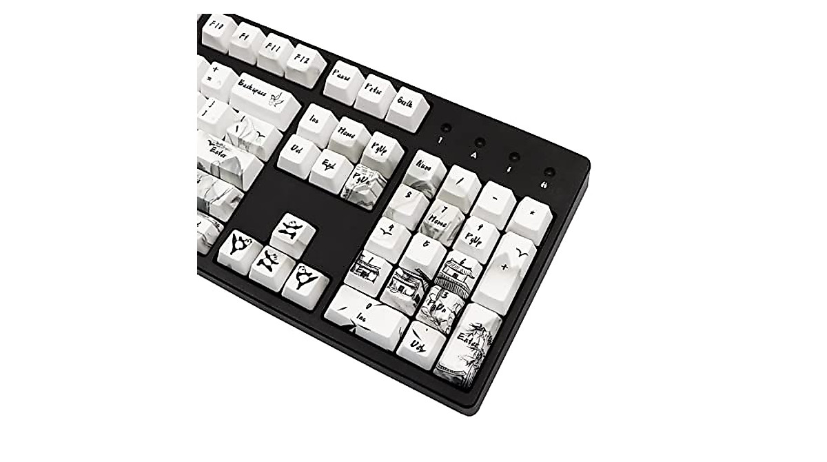 JSJT Panda Keycaps - Custom 110 Keys for Mechanical Keyboards