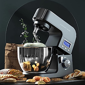 Aifeel Stand Mixer All Metal, Multifunctional LCD Display Electric Kitchen Food Mixer,800W 8 Speed Mixer Noodle Maker with 1.5L Blender,6.5 QT Bowl, Dough Hook, Whisk, Beater,Meat Grinder,Sausage Kit