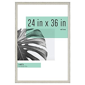 MCS Studio Gallery 24x36 Poster Frame Gray Woodgrain, Vertical & Horizontal Wall Hanging Large Picture Frame for Photos, Posters & Art Prints (1-Pack)