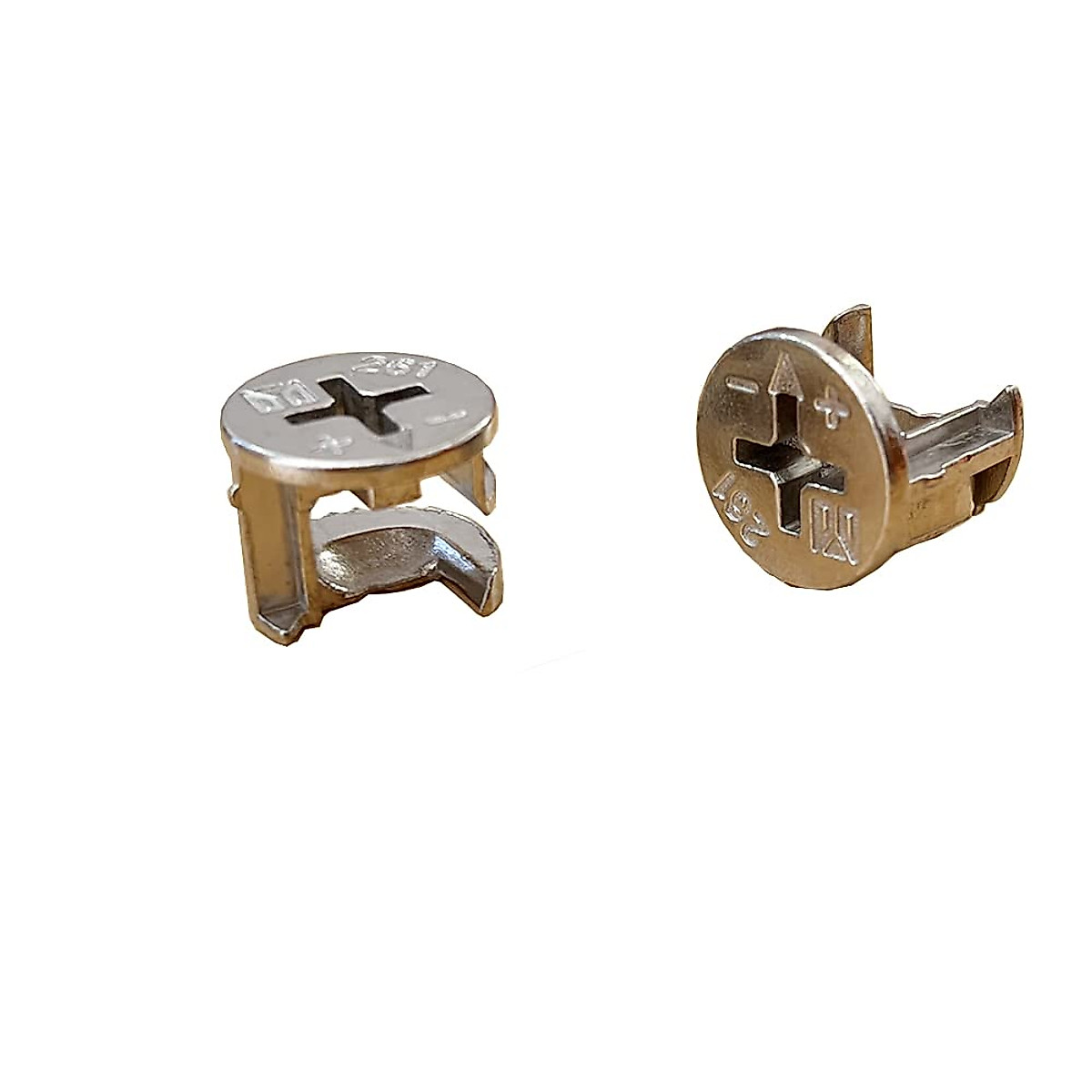 15 x 12mm Cam Lock Replacements, Cam Connector Fittings, Furniture Cam Lock Nut Hardware Parts for Cabinet Dresser Drawer Table, 10 Pieces