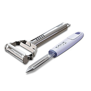 Sous Kitchen Fruit Peeler & Vegetables Peeler for Kitchen - Julienne Peeler & Veggie Peeler with Stainless Steel Blade - Carrot Peeler & Potatoes Peeler with Apple Sharple Peelers (2 Pcs)