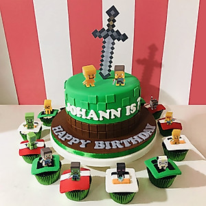 36pcs Video Gmae Cake Toppers, Mini Action Figures Toys - Collection Playset Party Gift for Kids Boys Fans