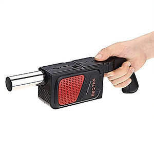 GLOGLOW BBQ Blower Portable Handheld Electric Barbecue Fan Air Blower for Outdoor Camping Picnic Grill Cooking Tool