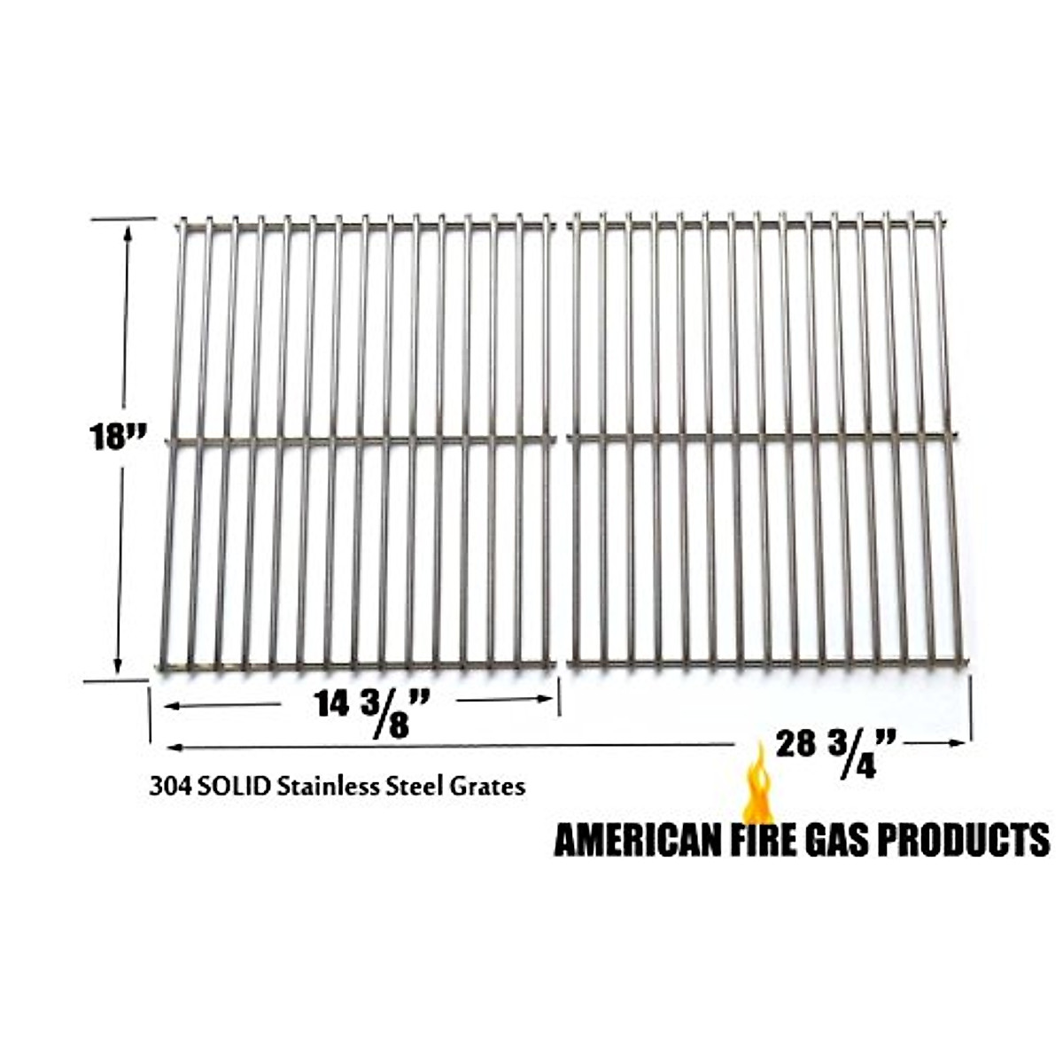 Uniflame Pinehurst GBC750W Gas BBQ Grill Replacement 4 Stainless Burners, 4 Stainless Heat Plates & Stainless Cooking Grates