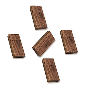 32GB Wood Flash Drives 5 Pack, FEWINA Rectangle Walnut Wooden USB Drive 32G USB2.0 Thumb Drive Memory Stick Jump Drive for Backup Picturs/Videos Ideal Gift (5PCS / Walnut)