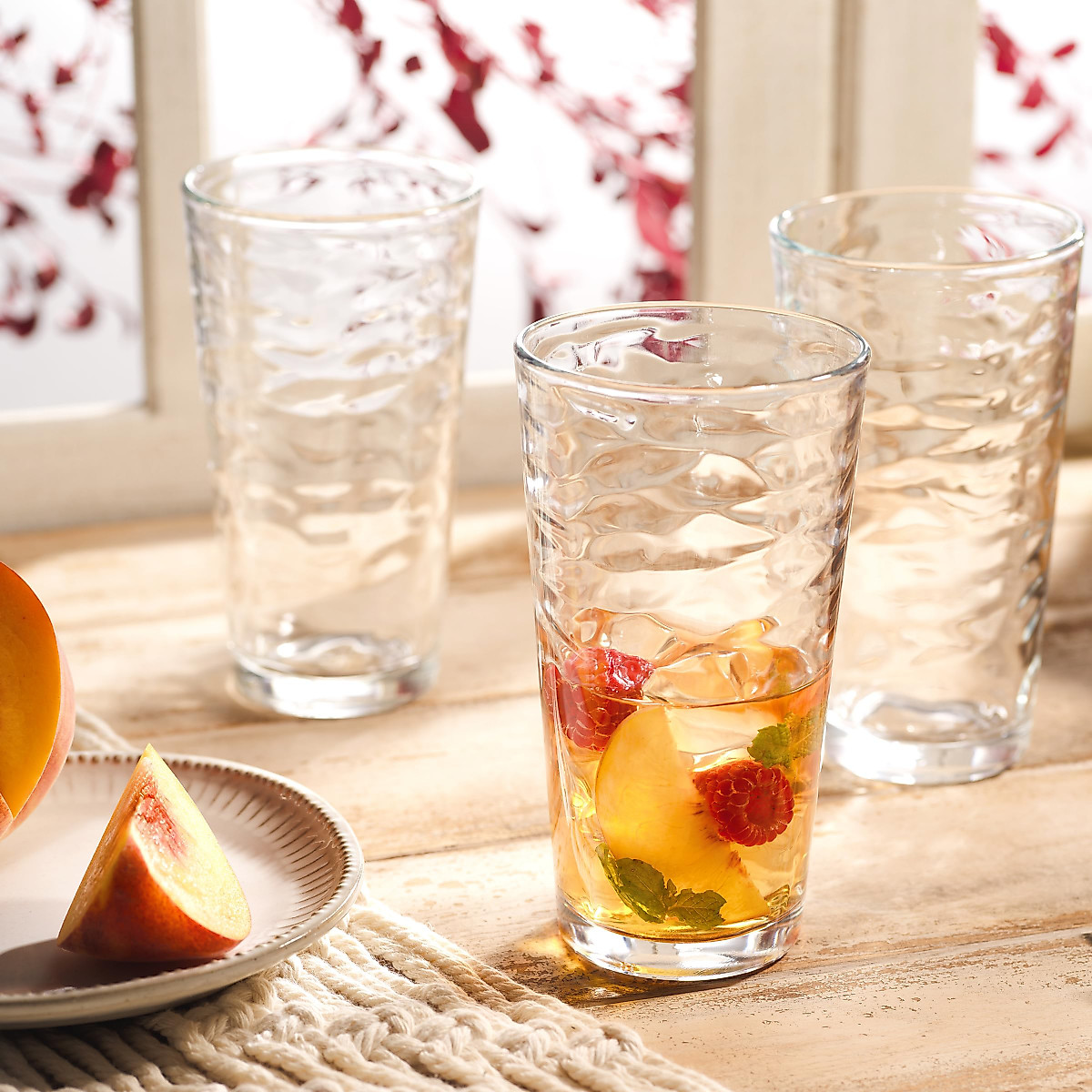 Glaver's Glassware Set of 8 Drinking Glasses, 4-17 Oz Highball Glasses and 4-13 oz. Whiskey Glasses. Origami Kitchen Glass Cups for Home Bar Uses Water, Juice, and Cocktails.