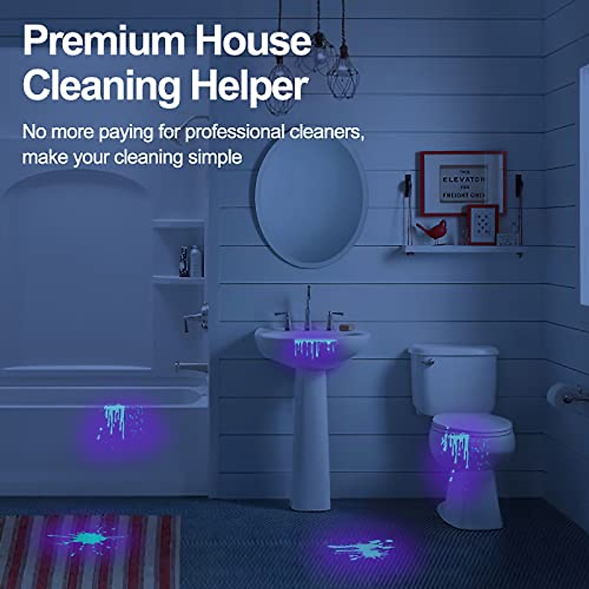 Vansky UV Flashlight Black Light, 51 LED Blacklight Pet Urine Detector for Dog/Cat Urine, Dry Stains, Bed Bug, Matching with Pet Odor Eliminator