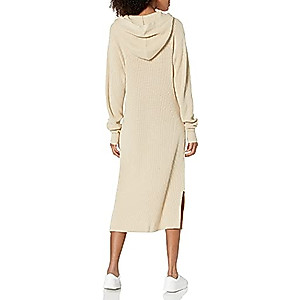The Drop Women's Claudia Cuddle Hoodie Midi Dress, Crème Brulee, XL