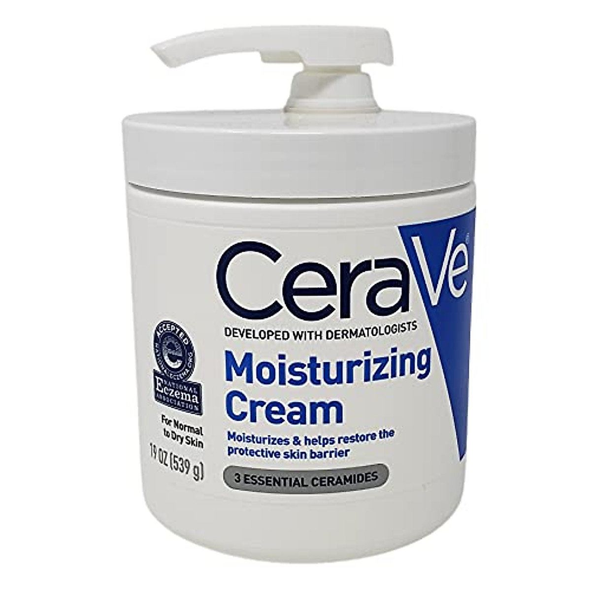 CeraVe Moisturizing Cream Bundle Pack - Contains 19 oz Tub with Pump and 1.89 Ounce Travel Size - Fragrance Free