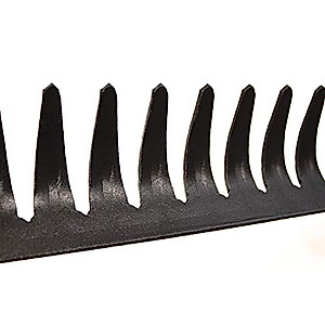 Bully Tools 92309 12-Gauge 16-Inch Bow Rake with Fiberglass Handle and 16 Steel Tines, 58-Inch