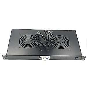 RAISING ELECTRONICS Rack Mount Temperature Control Server Fan Cooling System with 2 Fans 1U