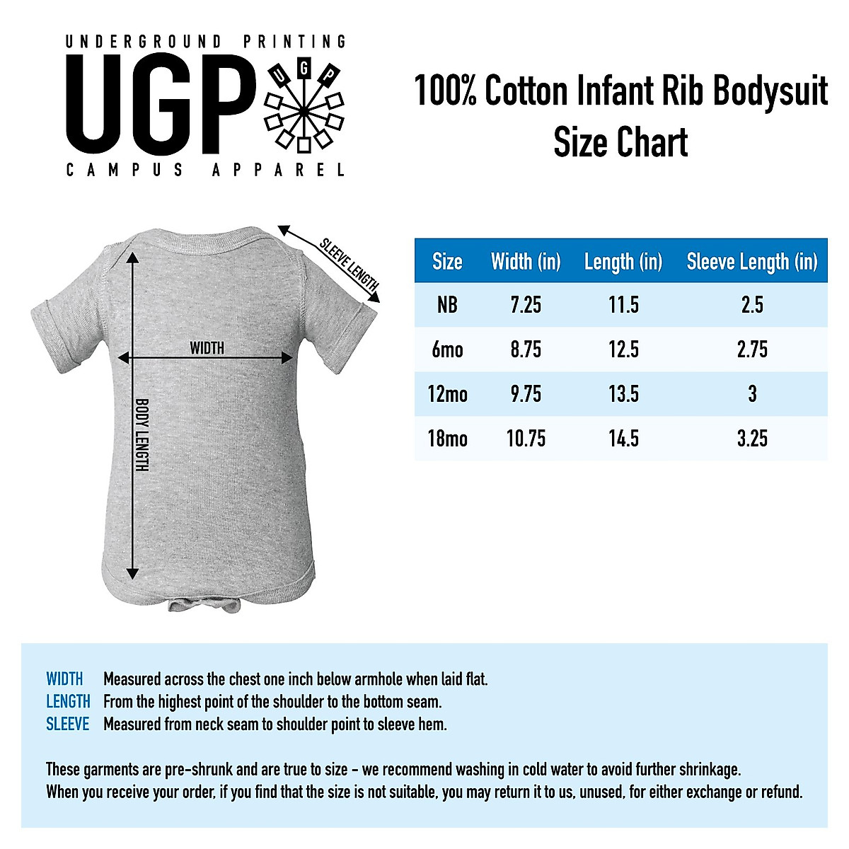 UGP Campus Apparel YC02 - Michigan Wolverines Primary Logo Creeper Infant Creeper Bodysuit - Newborn - Navy