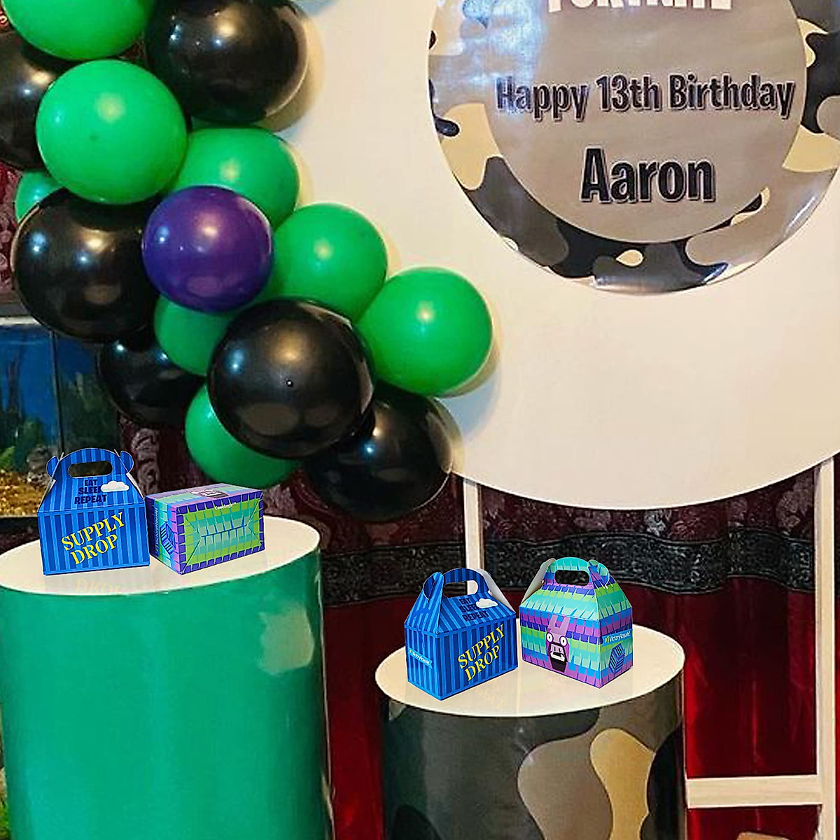 Video Game Llama Goodie Bags,16 Pcs Party Boxes for Battle Gamers Birthday Party Supplies Decorations Favors