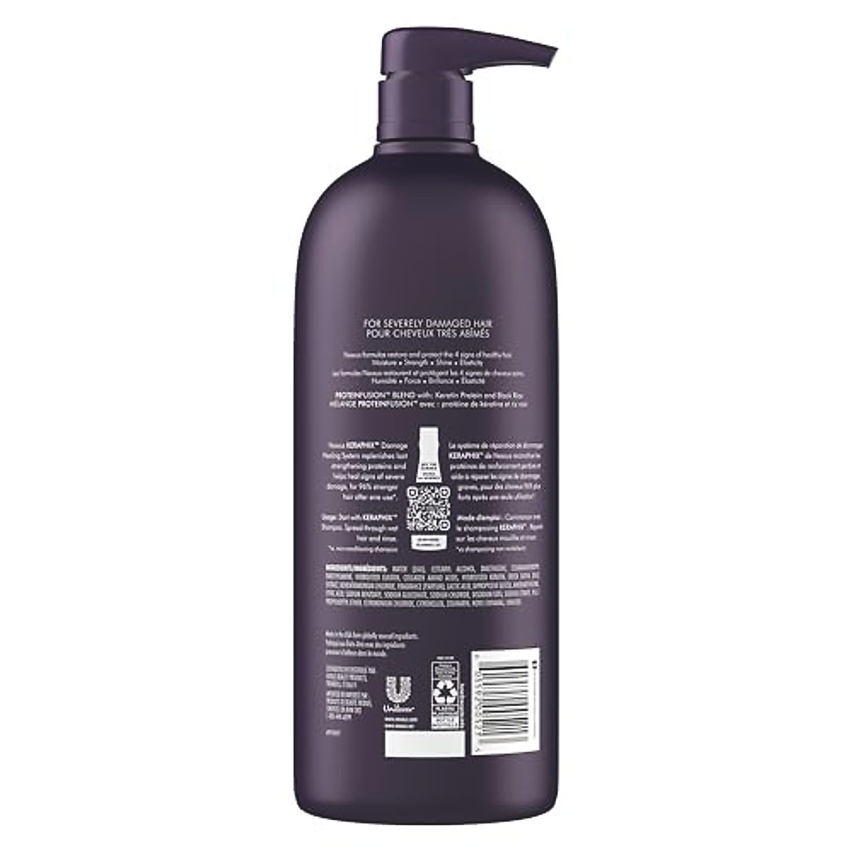 Nexxus Keraphix ProteinFusion Conditioner with Keratin Protein and Black Rice Conditioner for Damaged Hair 33.8 oz