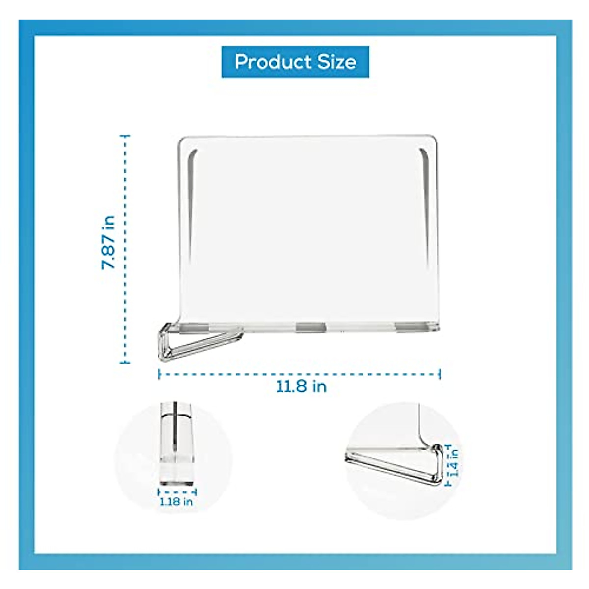 Decoile 6 PCS Clear Acrylic Shelf Dividers for Closet Organization, Closet Clothes dividers, Wood Shelves Organizer for Bedroom, Kitchen, Office, Cabinets and Bathroom.