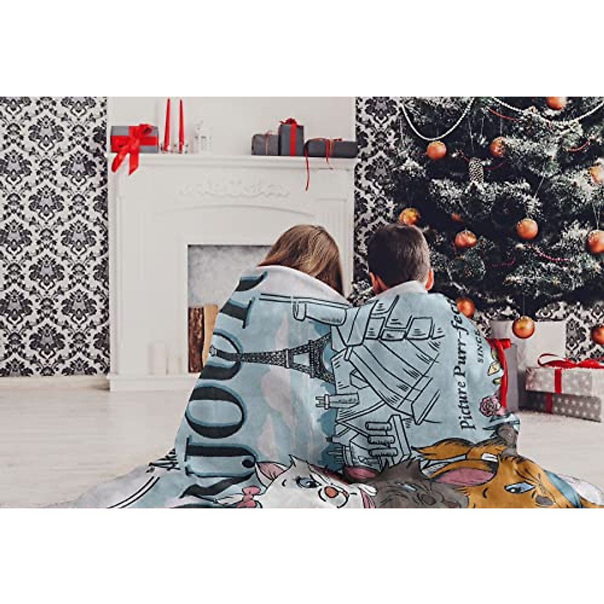 Northwest Disney's Aristocats Micro Raschel Throw Blanket, 46" x 60", Bonjour