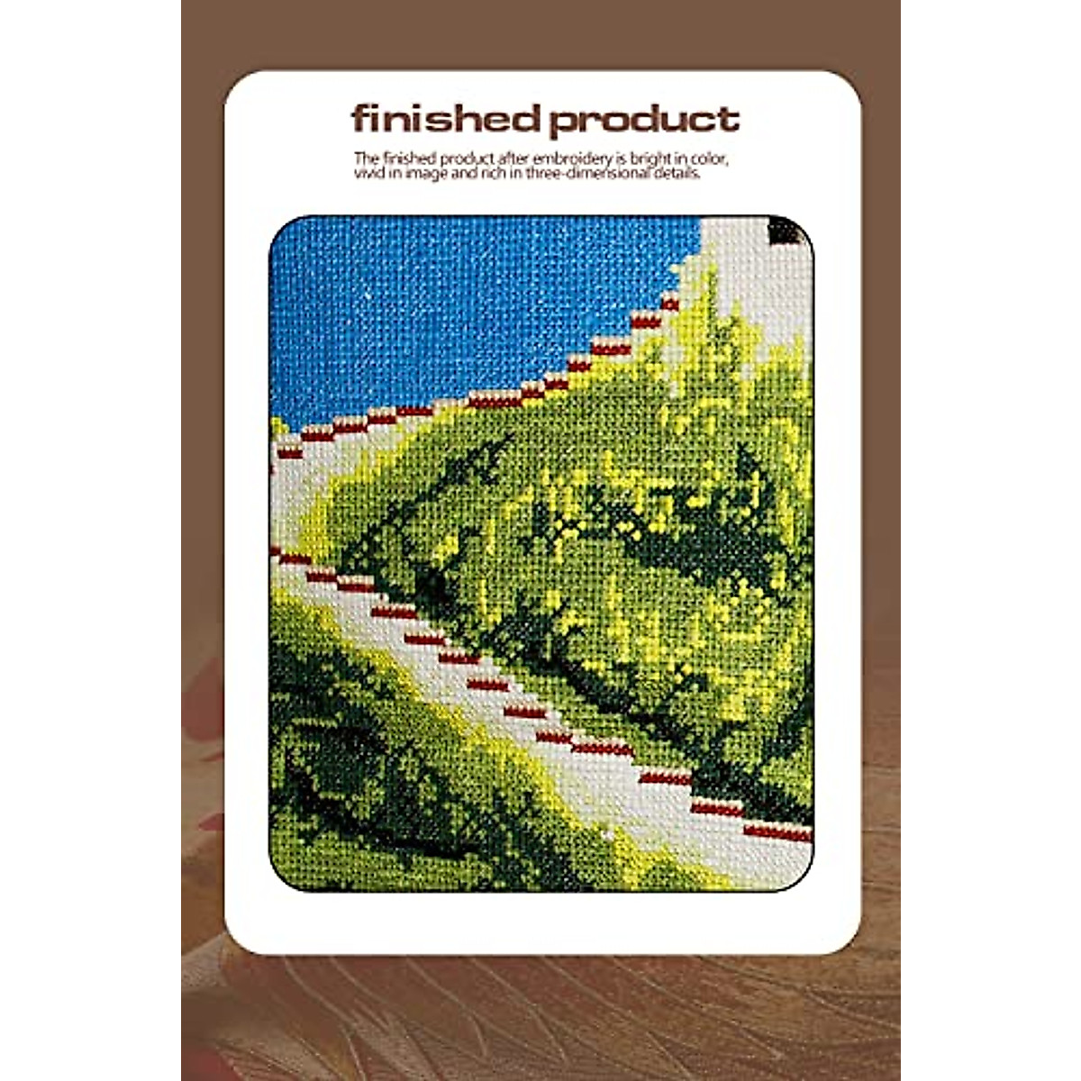 The Waves Cross Stitch Kits for Beginners Adults Pre-Printed Pattern 11CT DIY Embroidery Easy Needlepoint Kits Personalized Gifts for Home Decor 16x20inch