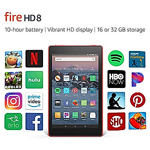 Certified Refurbished Fire HD 8 Tablet (8" HD Display, 16 GB) - Red (Previous Generation - 8th)