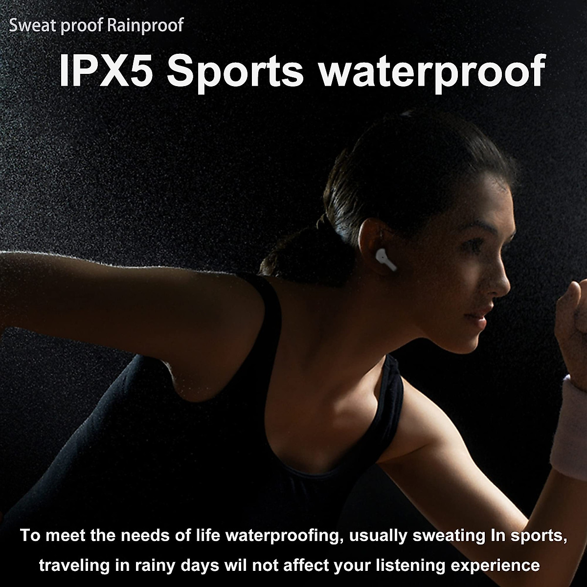 Wireless Earbuds,Bluetooth 5.2 Touch Control Built in Mic Ear Buds Noise Cancelling Air Buds Headphones with 48Hrs Charging Case Waterproof Deep Bass Headset for iPhone Samsung Android in-Ear Earbuds