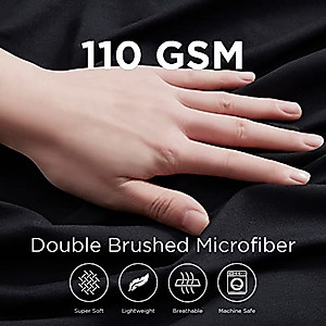 Empyrean Extra Deep Pocket Queen Fitted Sheet Only - Black Fitted Sheet Queen Size, Soft Fitted Bed Sheets for 18 to 24 Inch Mattresses, Luxury Queen Fitted Sheet Deep Pocket with Corner Straps