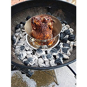 Uniflasy BBQ Whirlpool for Weber Kettle 22, 26.75 Inches WSM Weber Smokey Mountain Charcoal Briquet Holders, Big Green Egg, Medium Kamado, BBQ Cone, BBQ Kettle Charcoal Grill Accessories