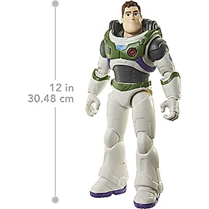 Mattel Lightyear Toys Buzz Large-Scale Action Figure, Space Ranger Alpha with Accessories, 12 Moving Joints, 12 Inch