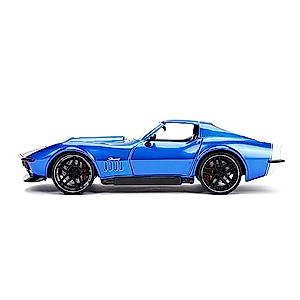 Jada 1969 Chevrolet Corvette Stingray Zl-21 Blue with White Stripe Bigtime Muscle 1/24 Die-cast Model Car 30532