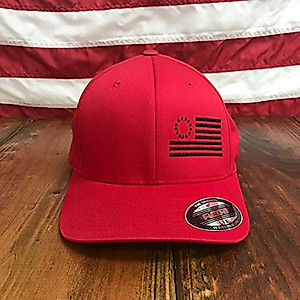 Betsy Ross Flexfit Side Flag Hat - XL/2XL Black