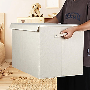 popoly Toy Box Chest 26"x17" x17", Large Toy Box Chest 25"x13" x16"