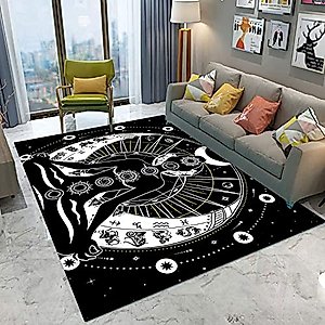 LGGQQW Seven Chakra Rug Spiritual Tapestries Mandala Bohemian Yoga Meditation Area Rug Home Decor, 63inch x 90inch
