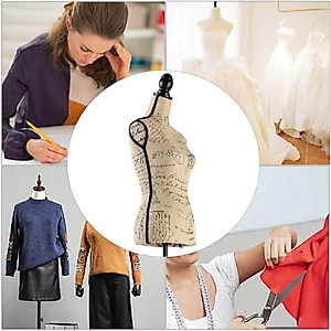 Encomle Dress Form Female Mannequin Torso, Height Adjustable Mannequin Body with Stand for Sewing, Display, Brown
