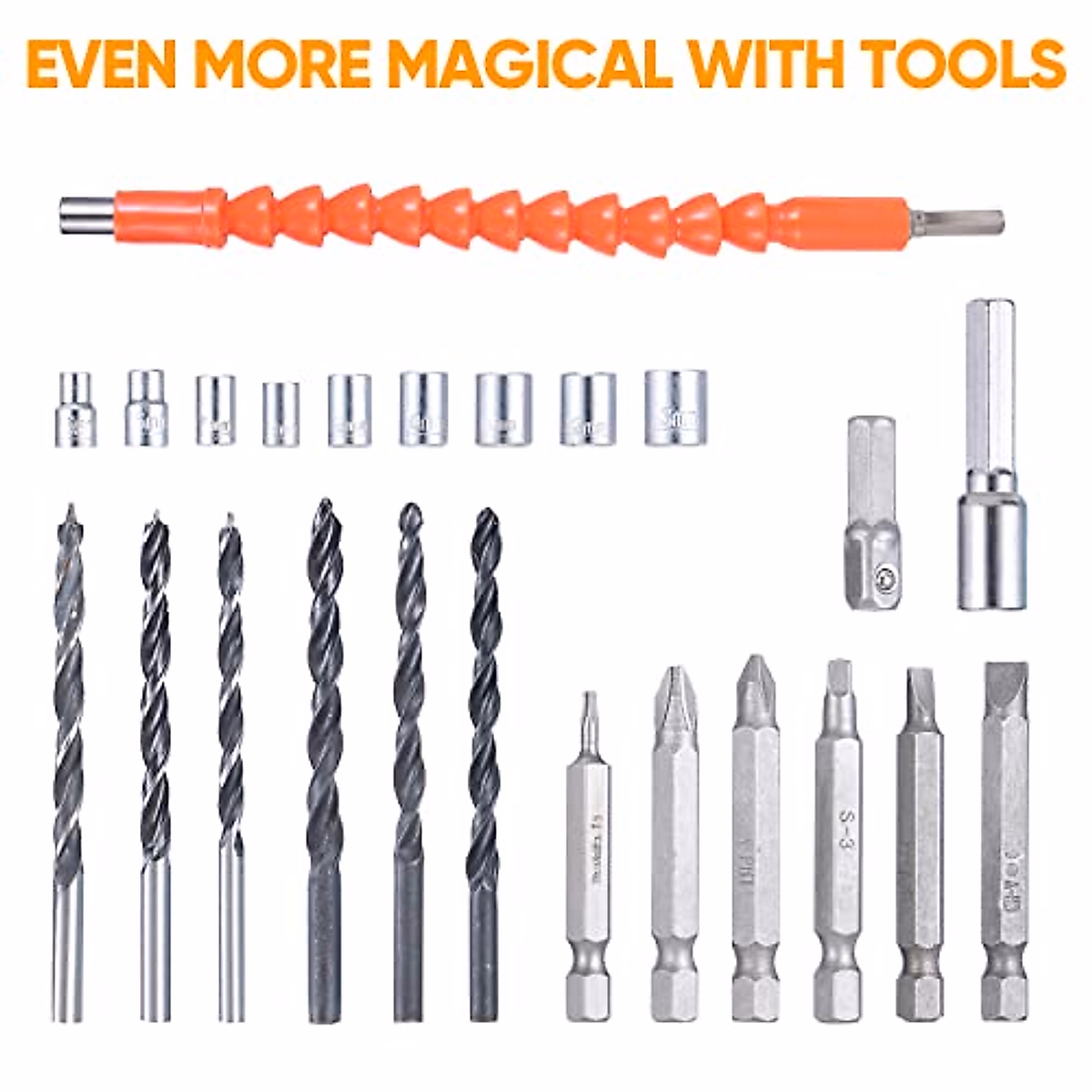 Cordless Drill Set, Ampvolts 12V Max Lithium-Ion Cordless Power Drill, 0-350 RPM/0-1400 RPM Variable Speed, 25+1 Clutch Style, 3/8" Metal Chuck, 2.0Ah Battery, 24-Piece Accessories