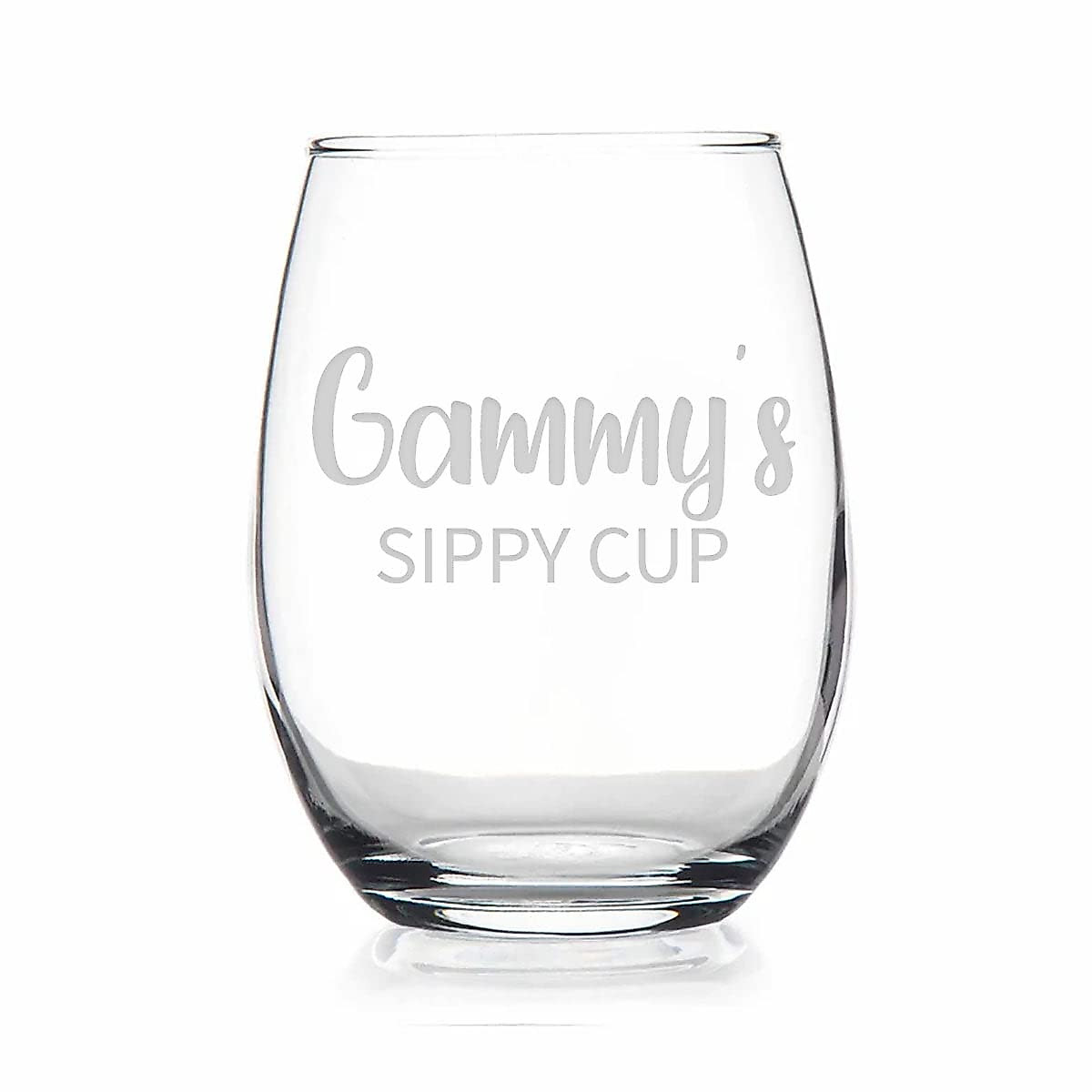 HTDesigns Gammy's Sippy Cup Stemless Wine Glass - Mother's Day Gift Gammy Wine Gift - First Time Gammy New Gammy Gift - Gammy Wine Glass