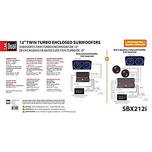 Dual Electronics SBX212i 12-inch illumiNITE High Performance Studio Enclosed Subwoofers with 1,200 Watts of Peak Power & 41-Ounce Magnets